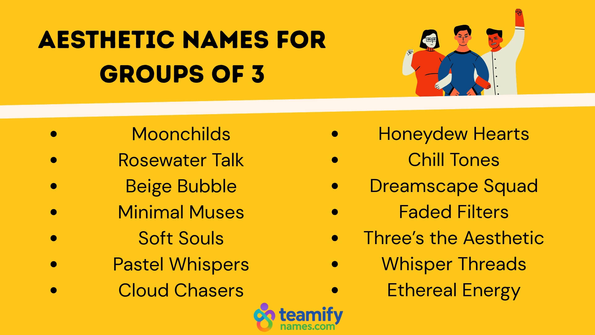 410+ Trio Group Chat Names for Every Vibe & Style – Teamify Names