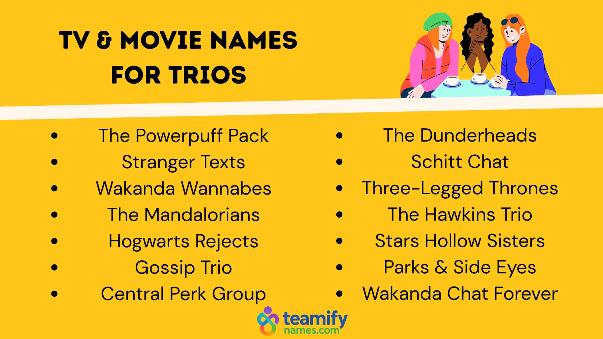 410+ Trio Group Chat Names for Every Vibe & Style – Teamify Names