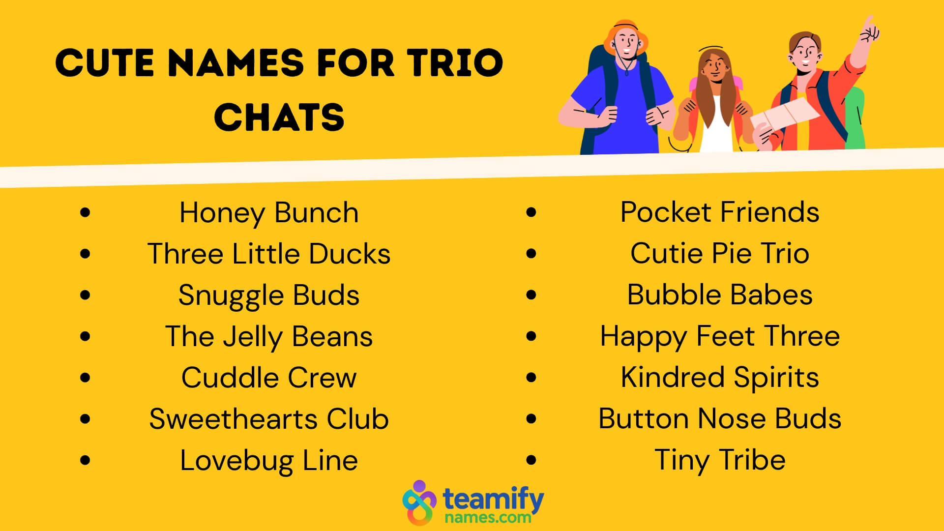 410+ Trio Group Chat Names for Every Vibe & Style – Teamify Names