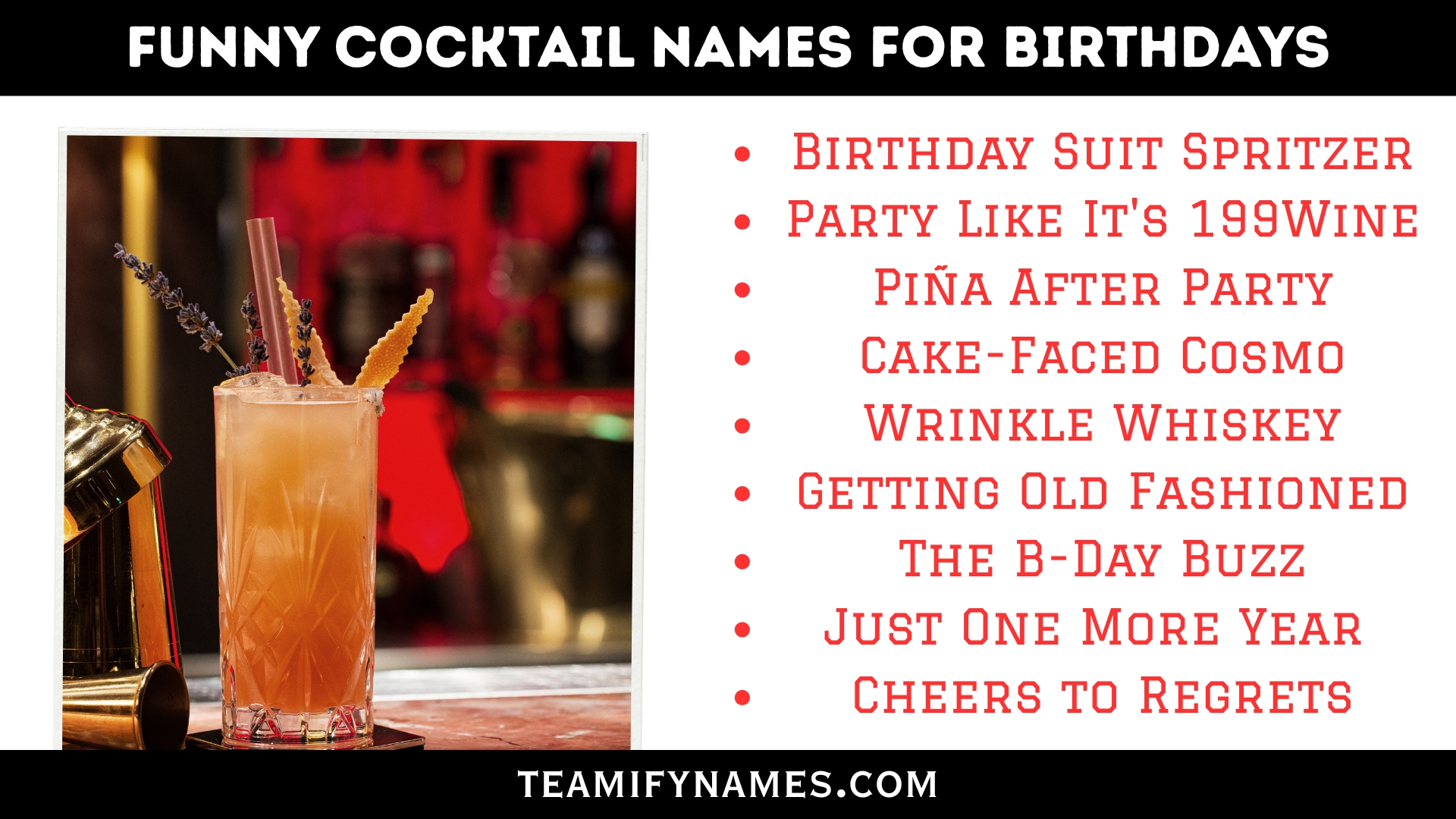 Cheers to 510+ Funny Cocktail Names That Will Make You LOL – Teamify Names