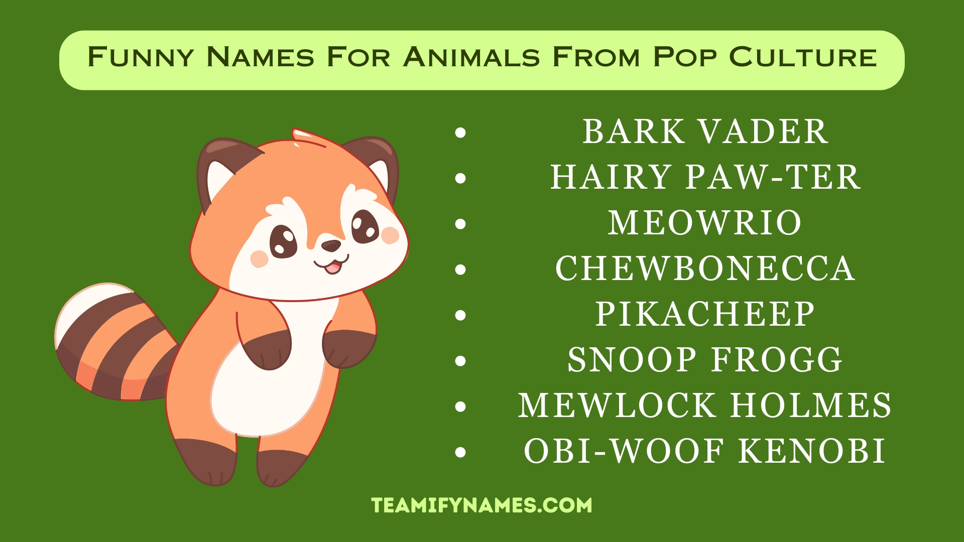 490+ Funny Animal Names for Friends Inspired by Pop Culture & Nature ...