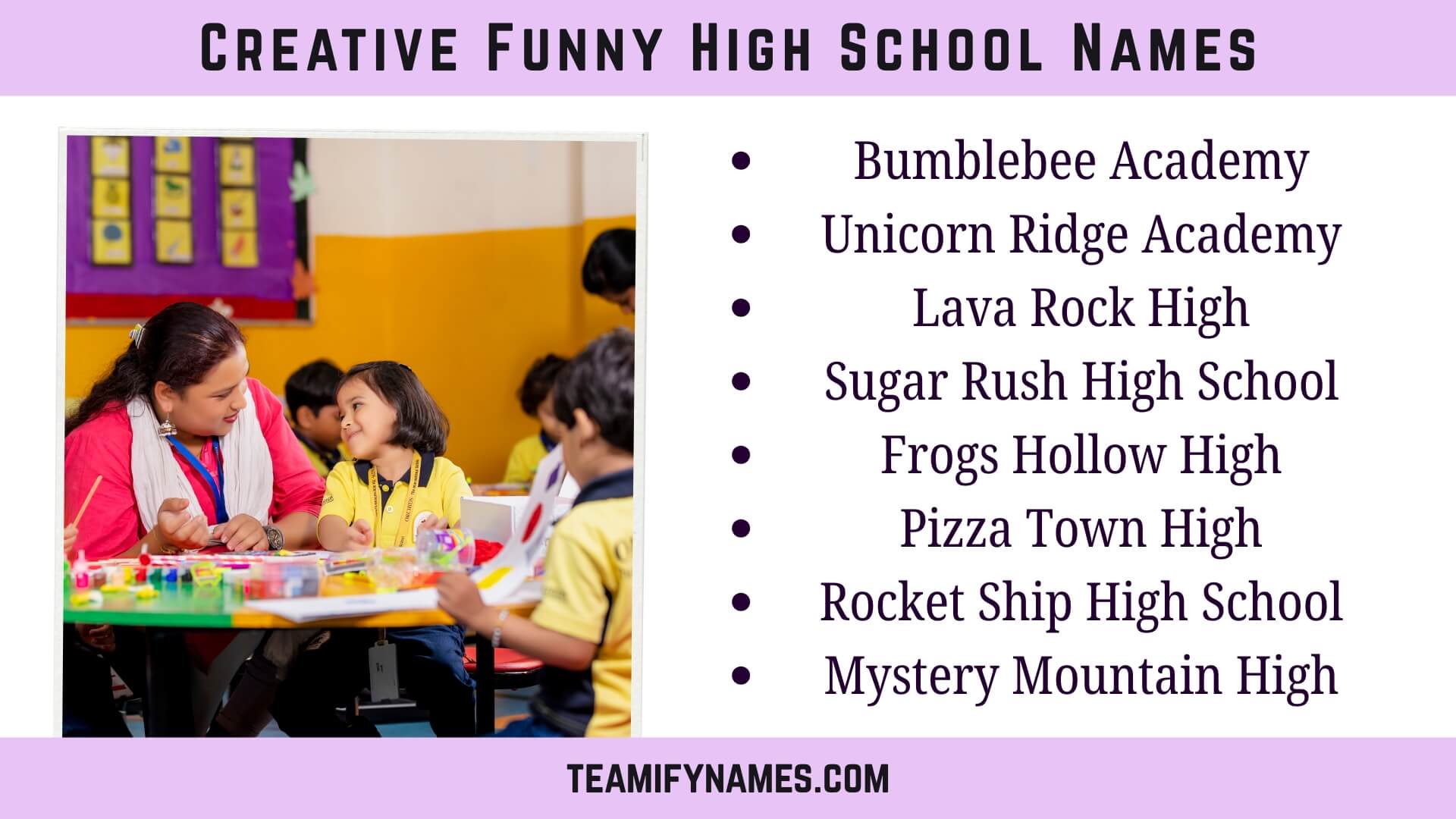 600+ Funny School Names to Spark Laughter and Creativity – Teamify Names