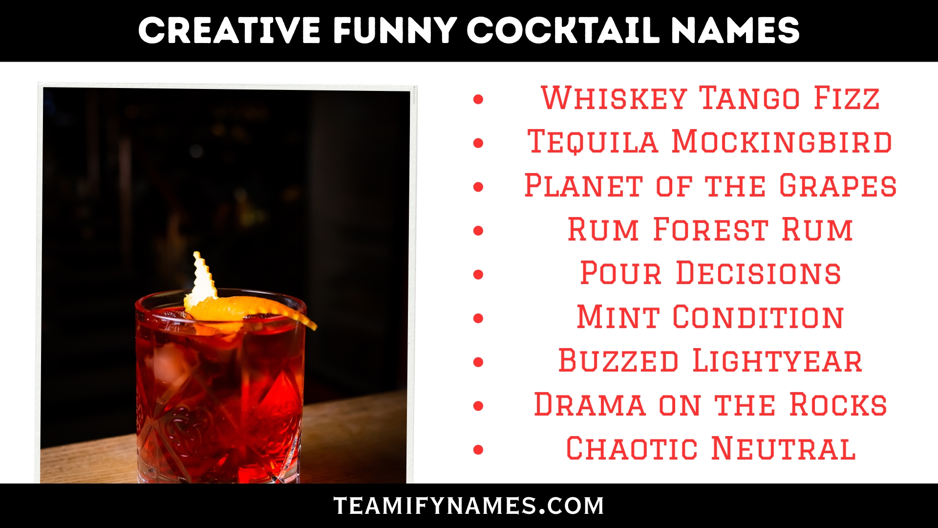 Cheers to 510+ Funny Cocktail Names That Will Make You LOL – Teamify Names