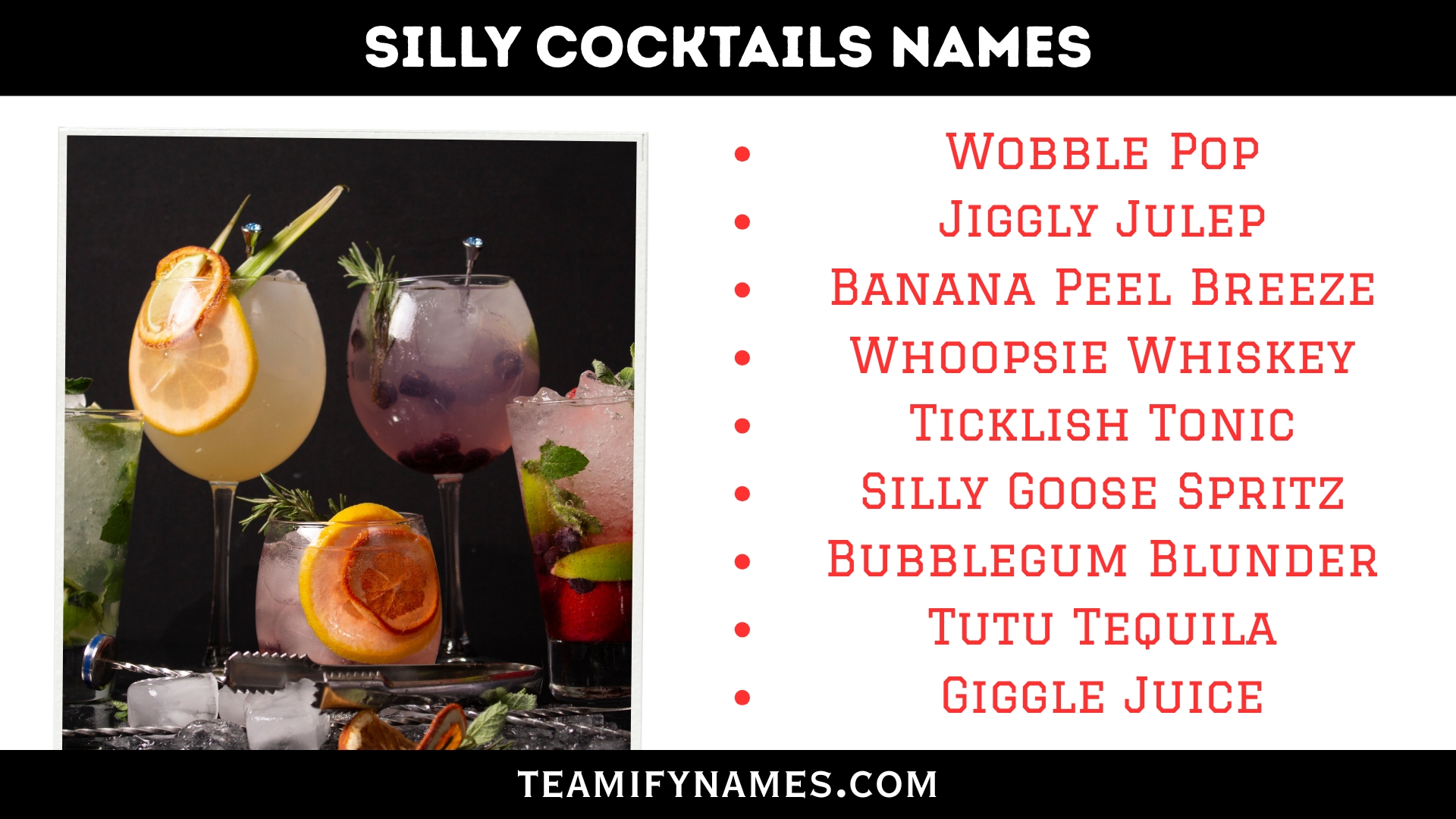 Cheers to 510+ Funny Cocktail Names That Will Make You LOL – Teamify Names