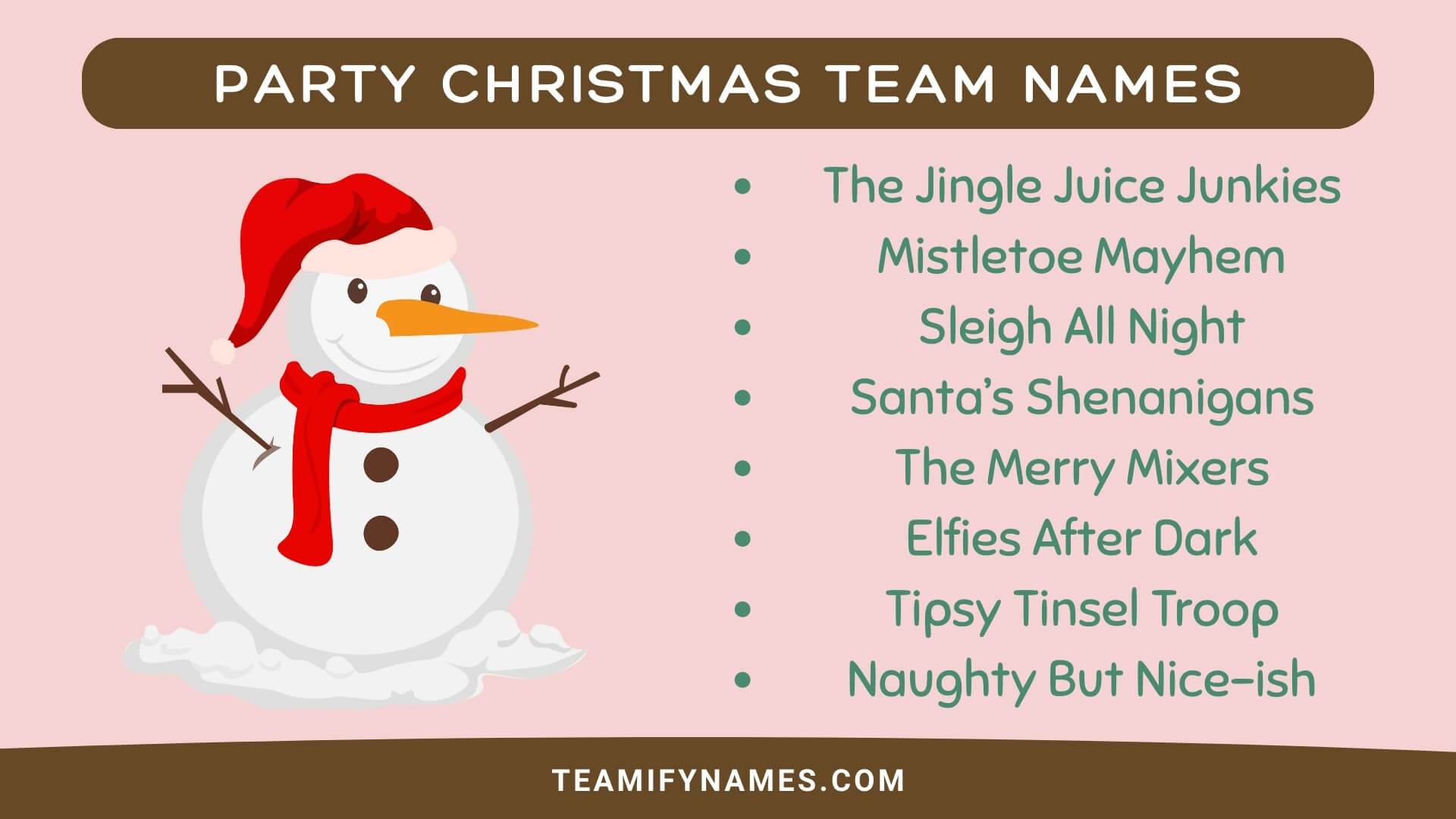 480+ Funny Christmas Team Names to Spread Holiday Cheer in 2025 ...