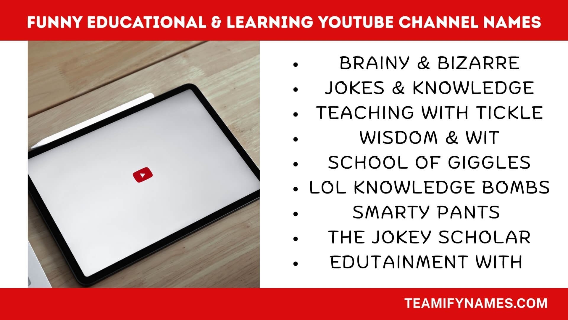 500+ Funny YouTube Channel Names to Boost Your Creativity – Teamify Names