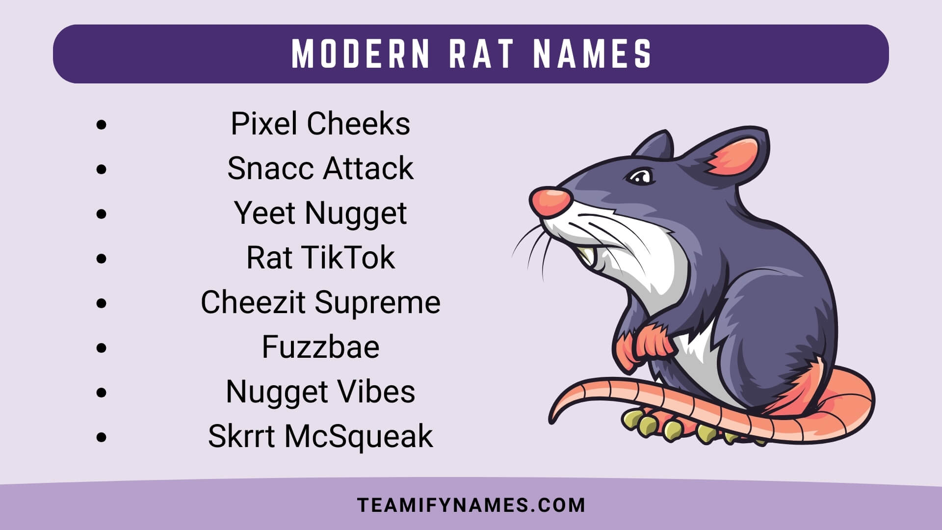550+ Funny Rat Names That’ll Make You Squeak With Laughter – Teamify Names