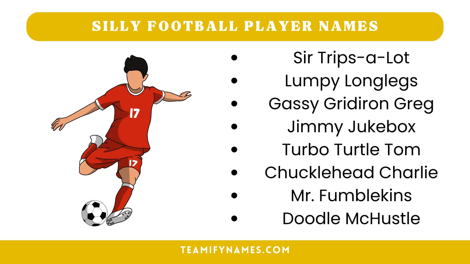 600+ Funny Football Player Names | Hilarious List for Football Lovers ...