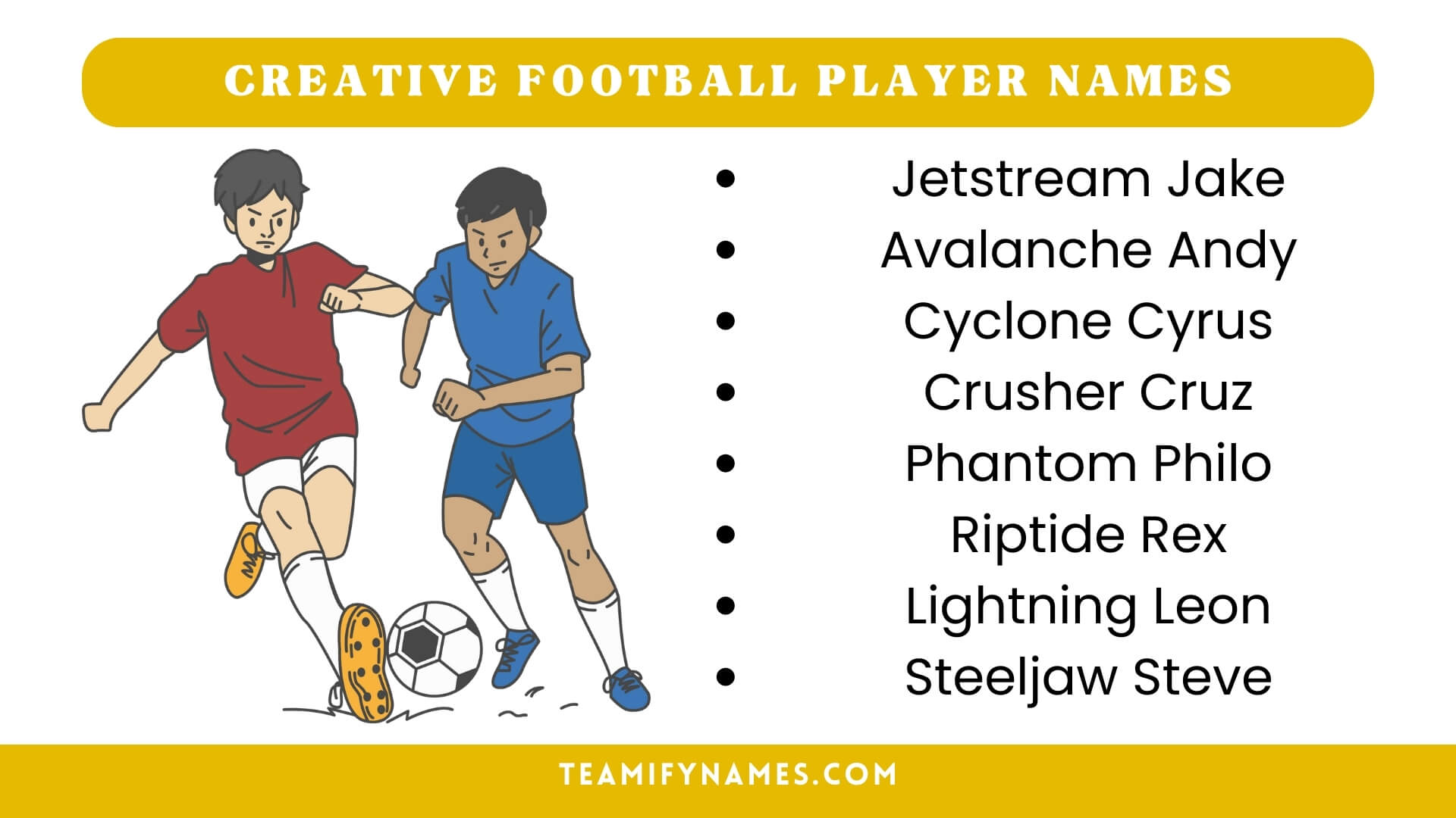 600+ Funny Football Player Names | Hilarious List for Football Lovers ...