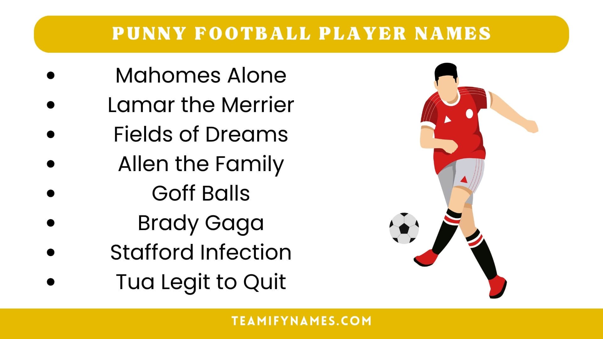 600+ Funny Football Player Names | Hilarious List for Football Lovers ...